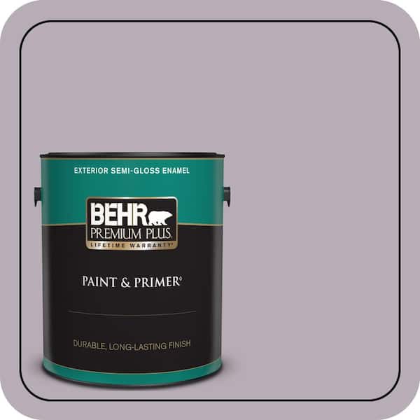 BEHR PREMIUM PLUS 1 gal. #670F-4 Silverberry Semi-Gloss Enamel Exterior ...