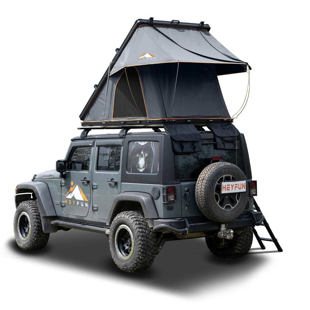 Cesicia 4.3 ft. x 7 ft. Gray Adventurer Rooftop Tent for Jeep with ...