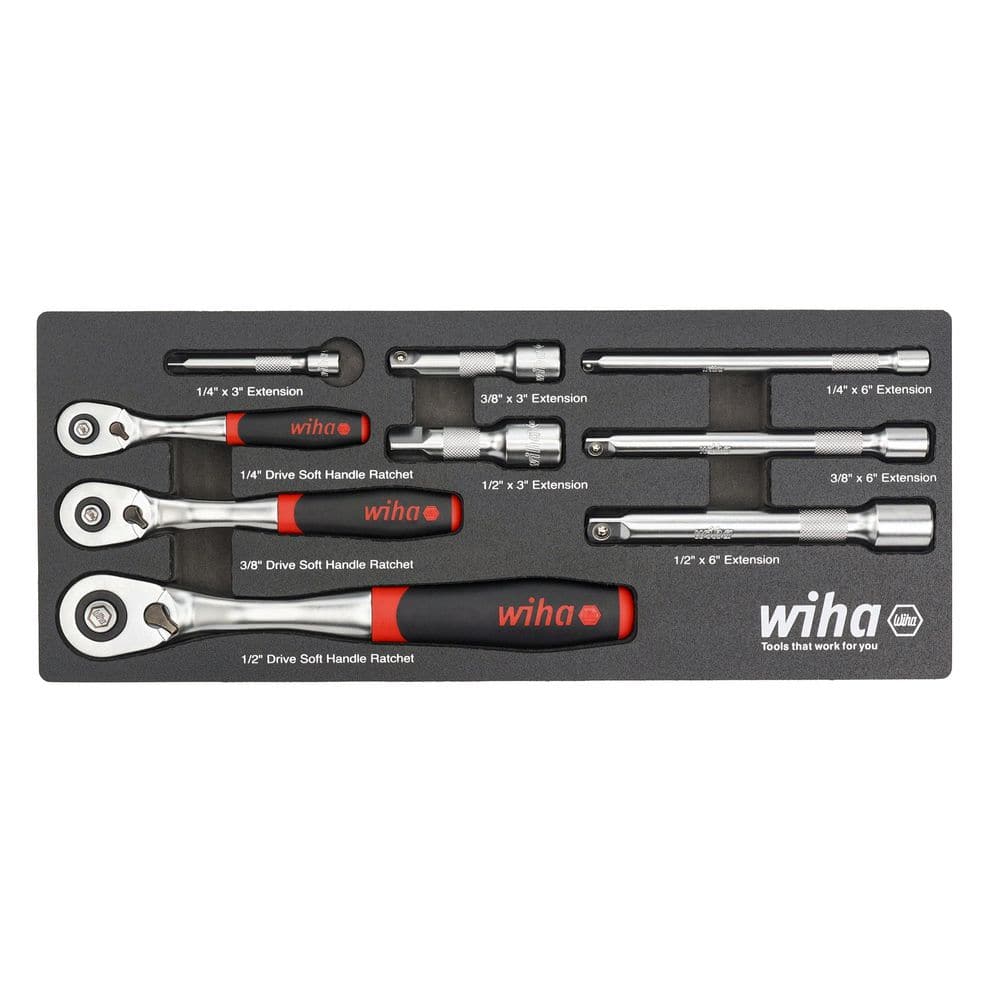 Wiha SoftFinish Ratchet Tray Set (9-Piece) 33388 - The Home Depot
