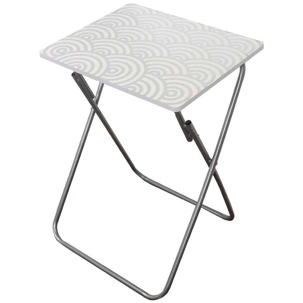 Home Basics Silver Metallic Multi-Purpose Foldable Table HDC51578 - The ...