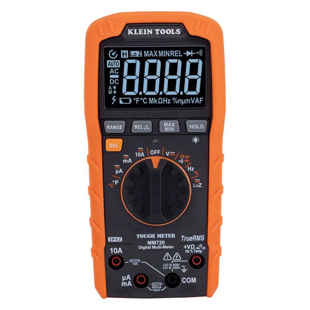 Klein Tools 1000-Volt Digital Multi-Meter, TRMS Auto-Ranging, Temp, Low ...