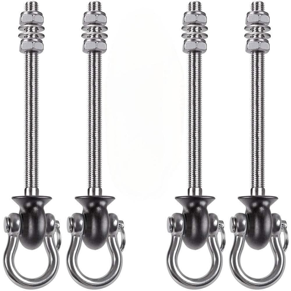 Angel Sar 9.64 in. Stainless Steel 304 Heavy Duty Swing Hangers with ...