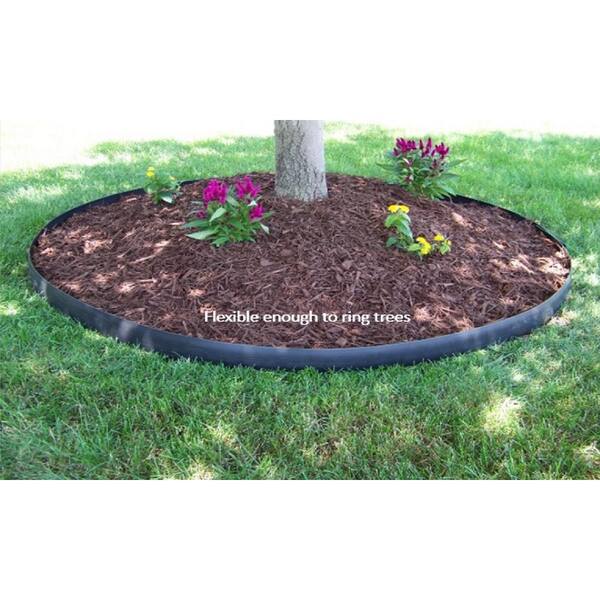 Landscape Edging With Black Resin Expert Edge 75 Ft X 2.5 In Black