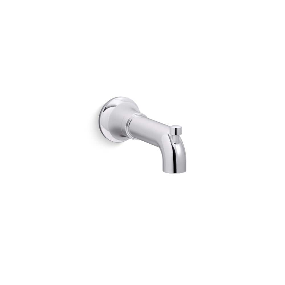 KOHLER Tone Wall-Mount 6.56 in. Diverter Tub Spout in Vibrant Polished ...