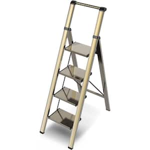 Putnam Rolling Ladder Red Oak Step Stool PL.29.RO - The Home Depot