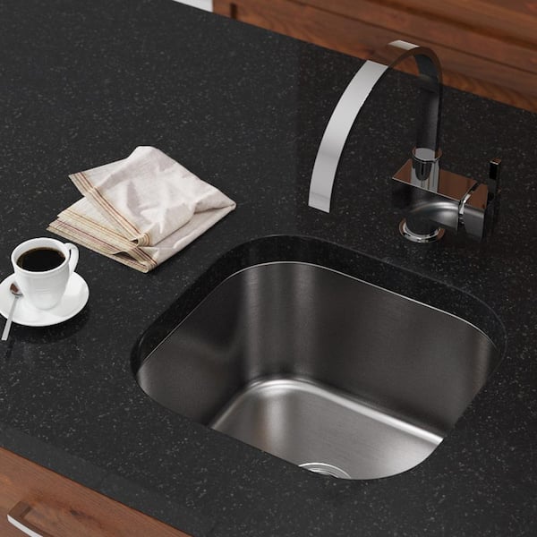 MR Direct Stainless Steel 16 in. Undermount Bar Sink 1716-18 - The Home ...