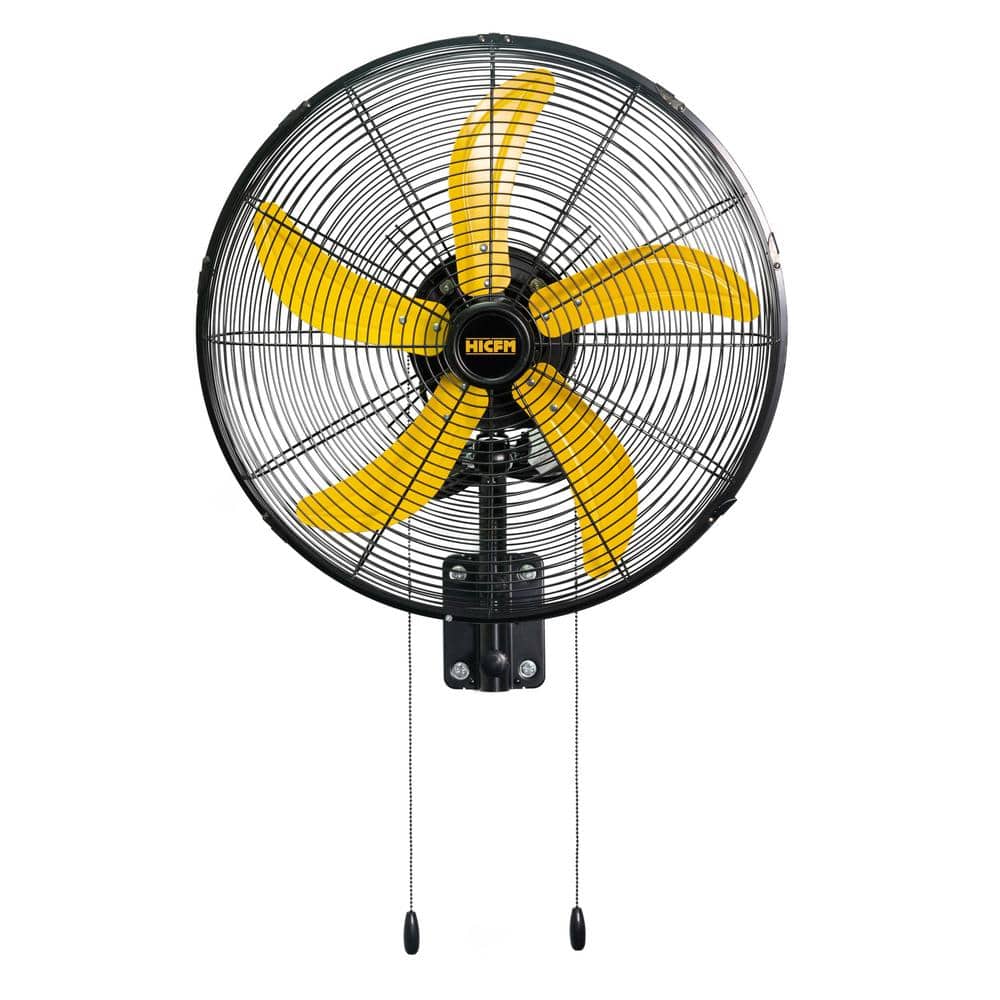 WOCK HICFM 20 in. 3 Speeds High Velocity Oscillating Wall Mounted Fan ...