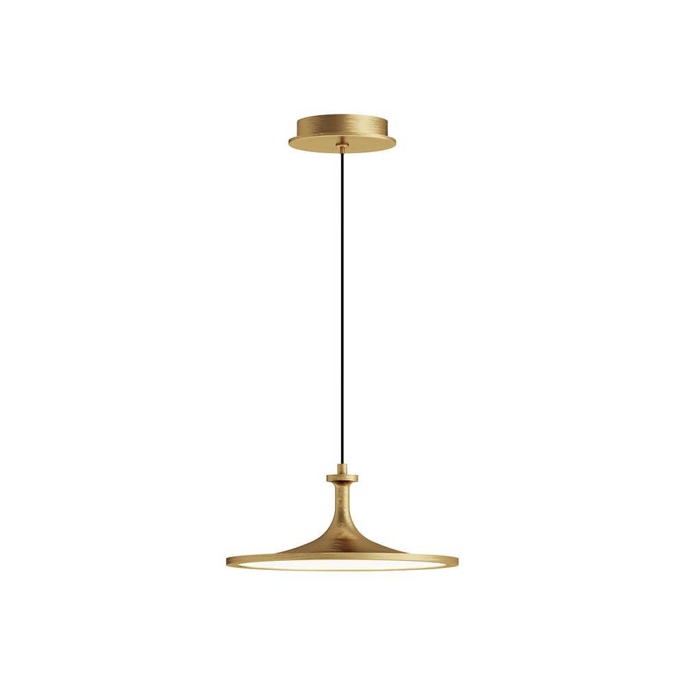 ALORA MOOD Issa 12 in. 1 Light 20-Watt Brushed Gold Integrated LED ...