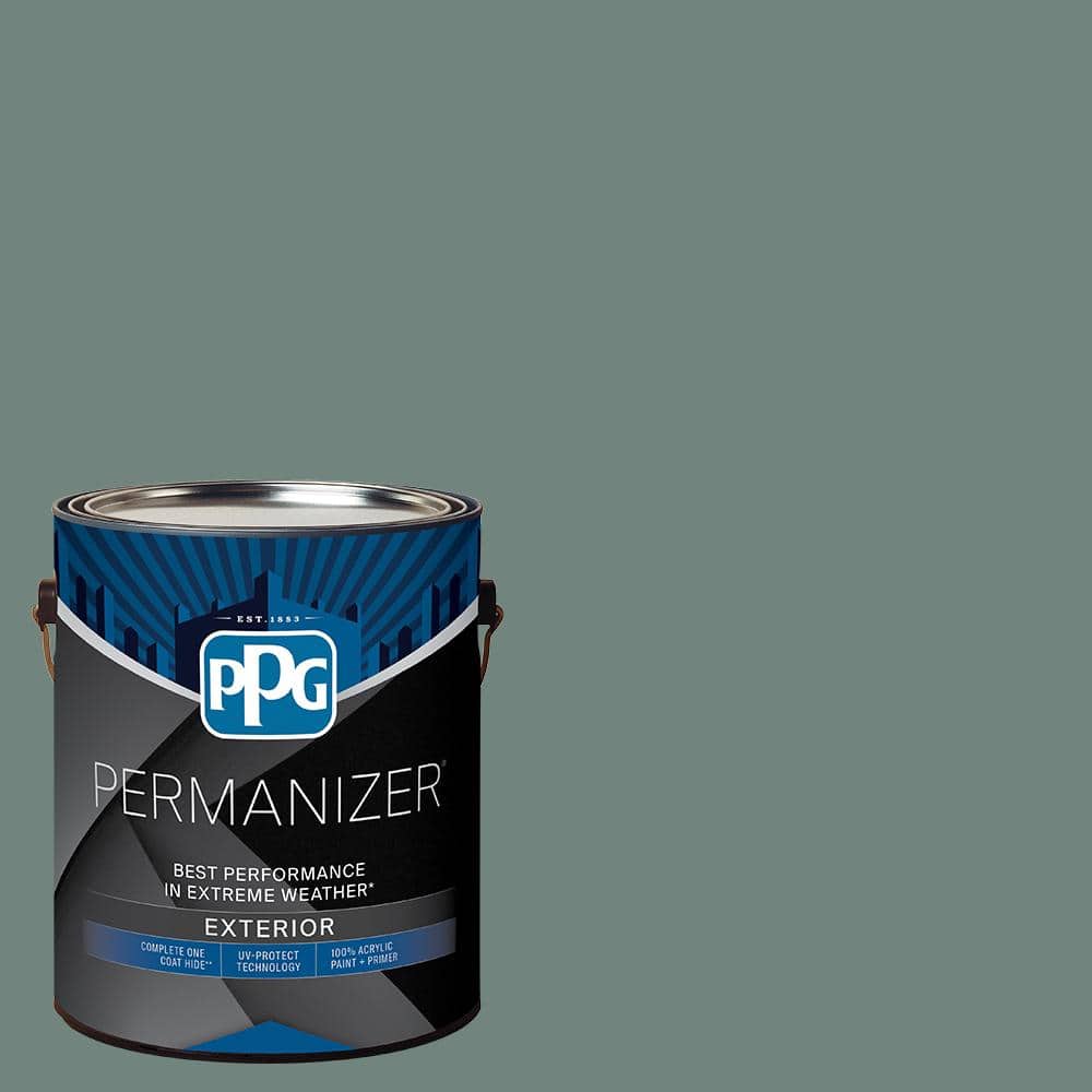 PERMANIZER 1 gal. PPG1136-6 Dwarf Spruce Flat Exterior Paint PPG1136 ...