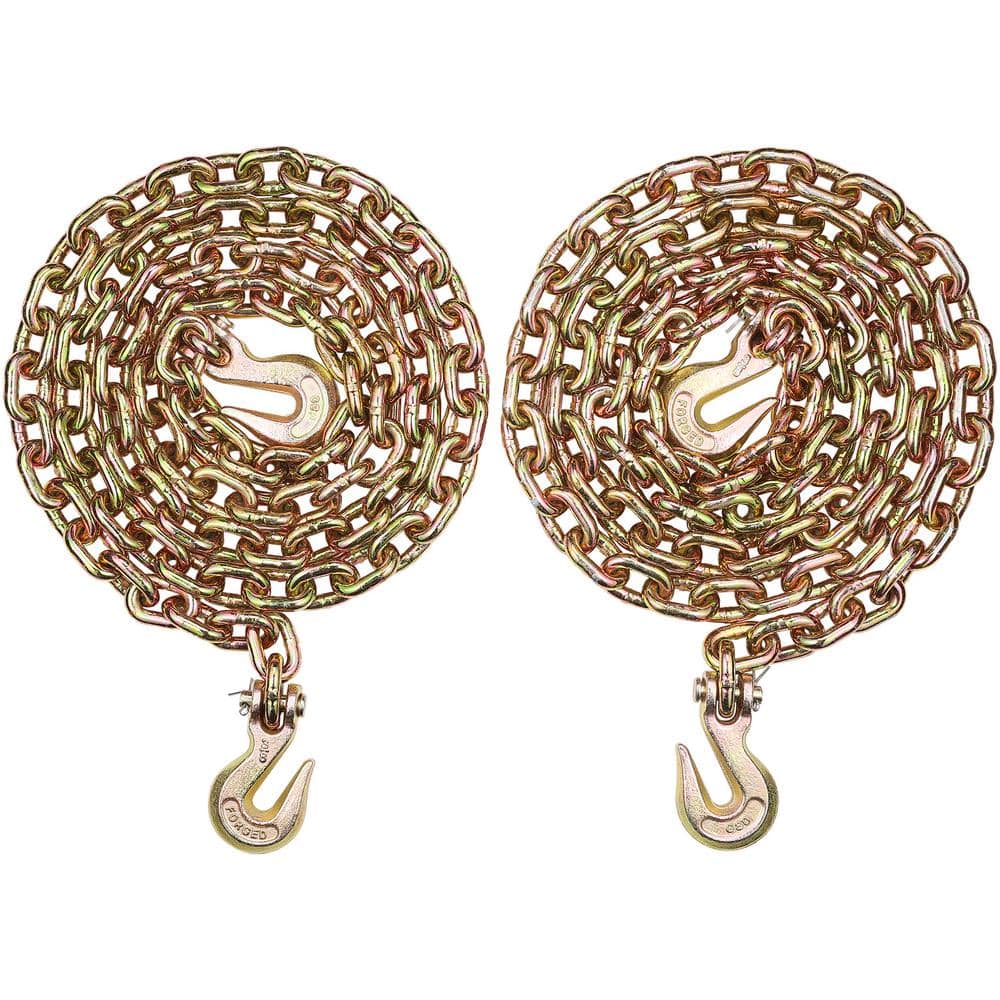 VEVOR 2-Pack 2-Chain with Clevis Grab Hooks, 7,100 lbs. Safe Working ...