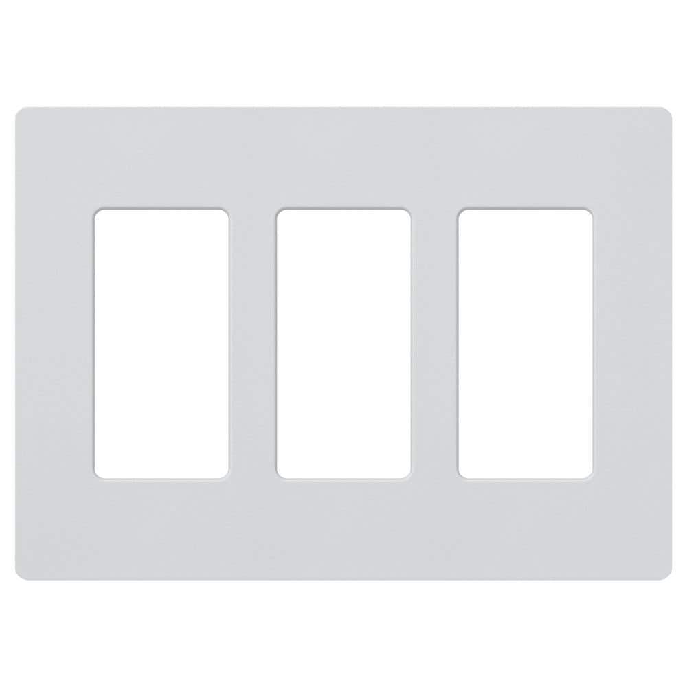 Lutron Claro 3 Gang Wall Plate for Decorator/Rocker Switches, Satin ...