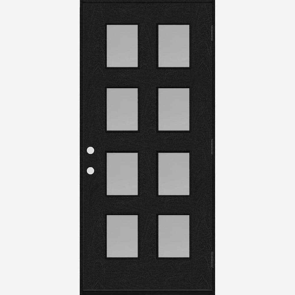 Steves & Sons Regency 36 in. x 80 in. 8L Modern Clear Glass LHOS Onyx ...