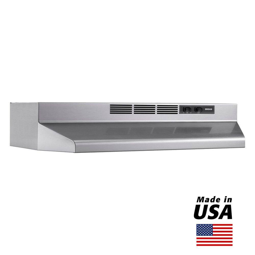 BROAN 1000 36 in. Ductless Under-Cabinet Range Hood in Stainless Finish ...