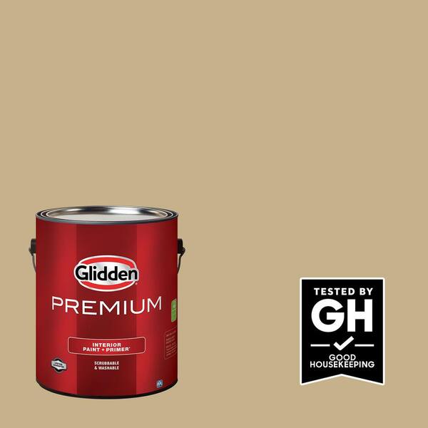 Glidden Premium 1 gal. PPG1103-4 Earthy Cane Satin Interior Latex Paint ...