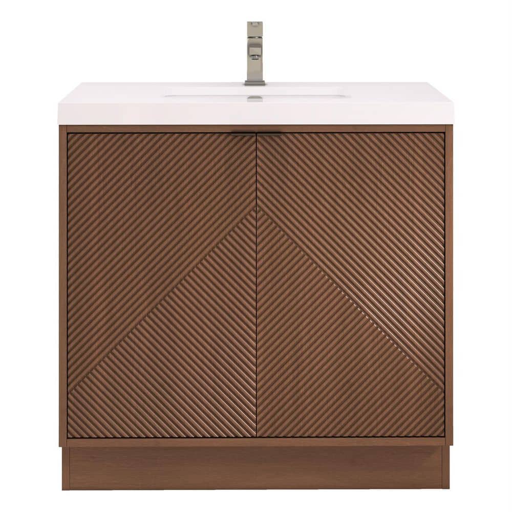 BV Better Vanity Mason 35 in. W x 20 in. D x 35 in. H Single Sink ...