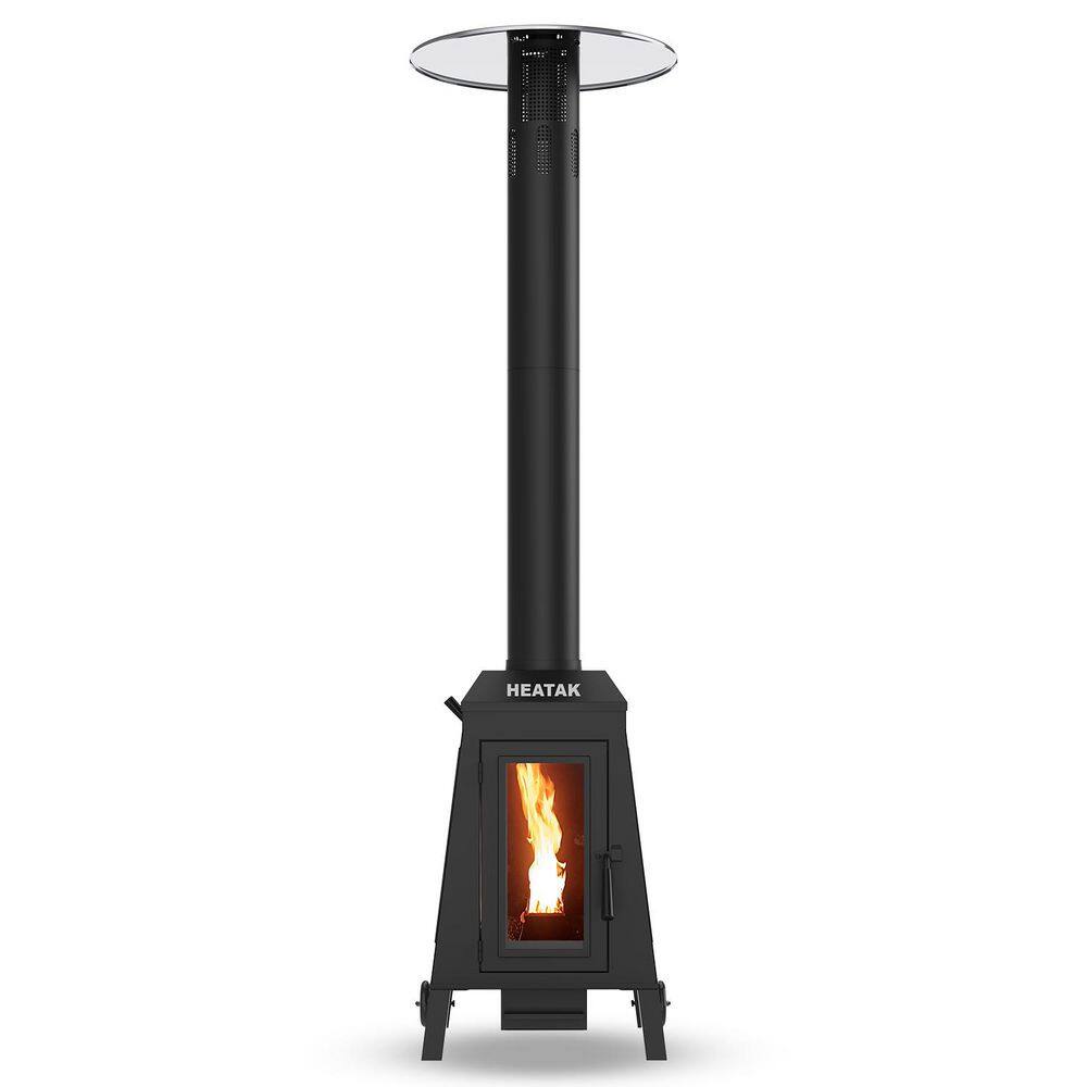 Wood Pellet Outdoor Patio Heater with Glass Window, 75,000 BTU PPH100Z ...