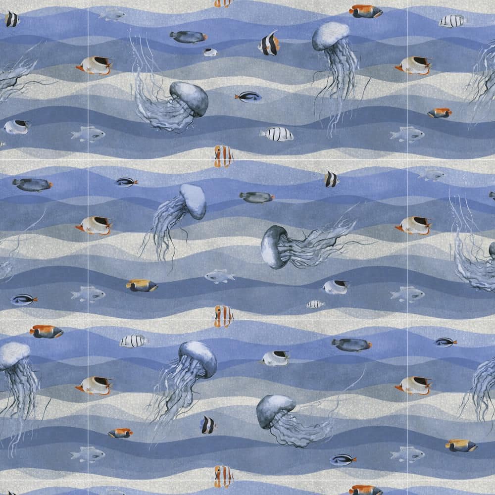 Merola Tile Dreamscape Pacific 23-5/8 in. x 47-1/4 in. Porcelain Floor ...