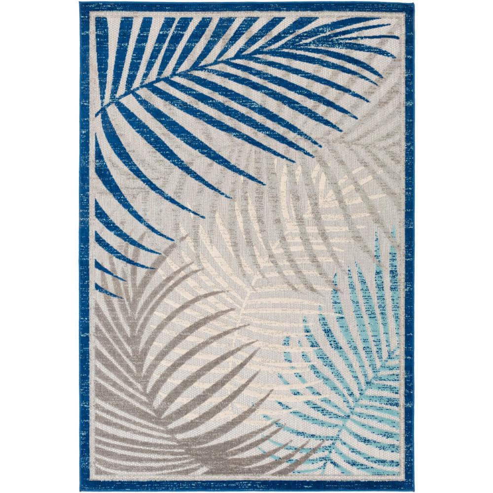 Livabliss Cintas Aqua 7 ft. x 9 ft. Indoor/Outdoor Area Rug ...