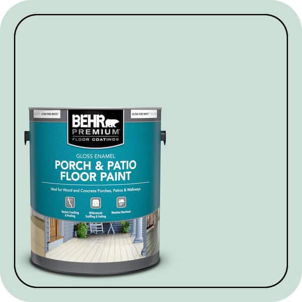 BEHR PREMIUM 1 gal. #M430-2 Ice Rink Gloss Enamel Interior/Exterior ...