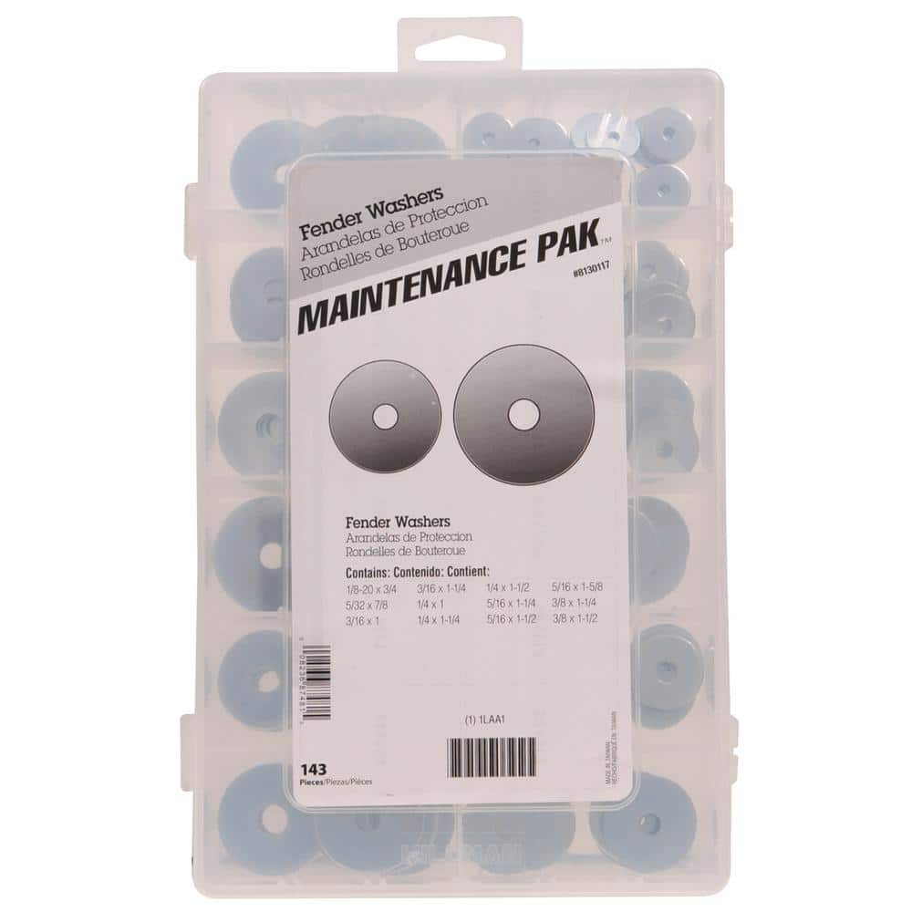 Hillman Zinc-Plated Fender Washer Assorted Kit (143-Pack) 8130117 - The ...