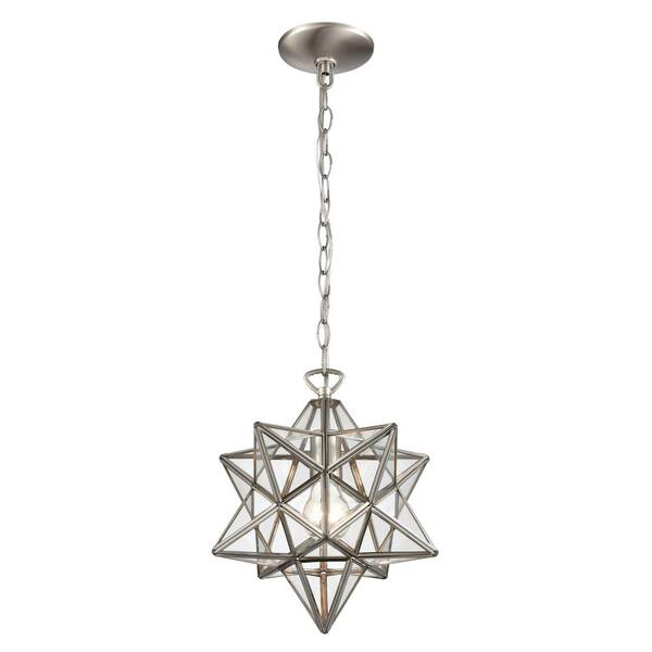 Titan Lighting Marvin 1-Light Polished Nickel Mini Pendant Light with ...