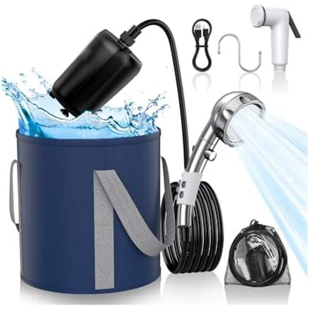 Phewnyzo Outdoor Portable Camping Shower Pump with Digital Display ...