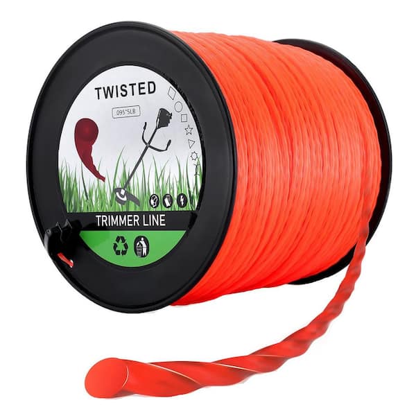 0.095 in. Round Twist Trimmer Line w/ Line Cutter for Gas String ...