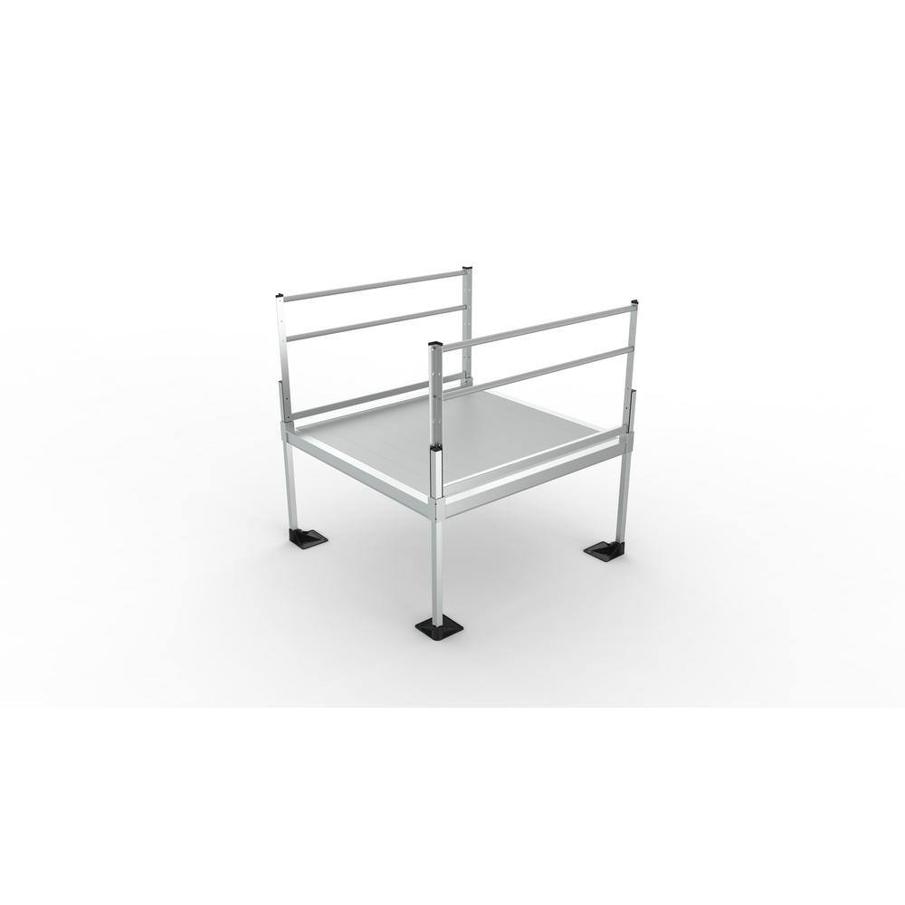 EZ-ACCESS PATHWAY 3G 5 ft. x 5 ft. Solid Aluminum Platform with 2-Line ...