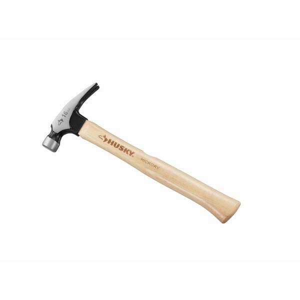 Husky 16 oz. Hickory Straight Hammer N-H16SHK - The Home Depot