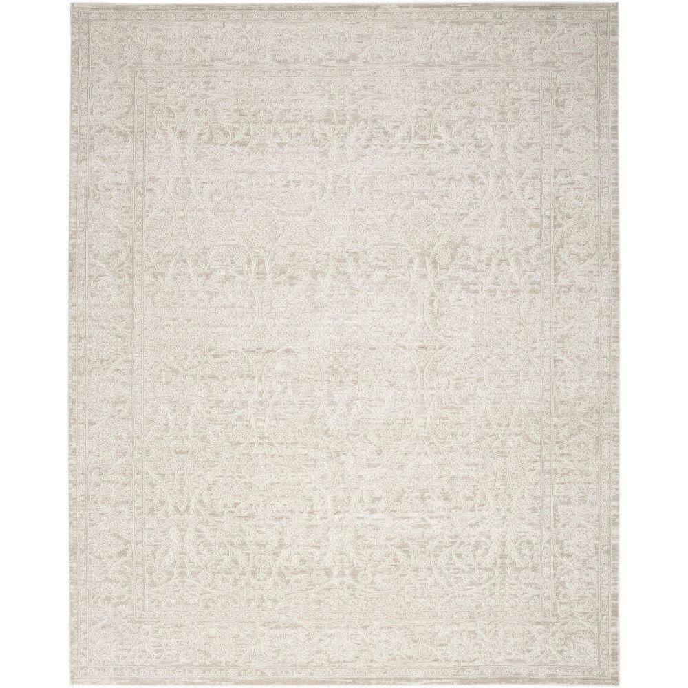 Nourison Renewed Ivory Beige 6 ft. x 9 ft. Distressed Traditional Area ...