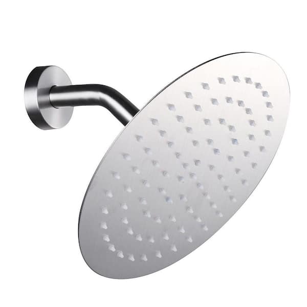 ALEASHA 1-Spray Pattern with 1.75 GPM 12 in. Wall Mount Rain Fixed ...