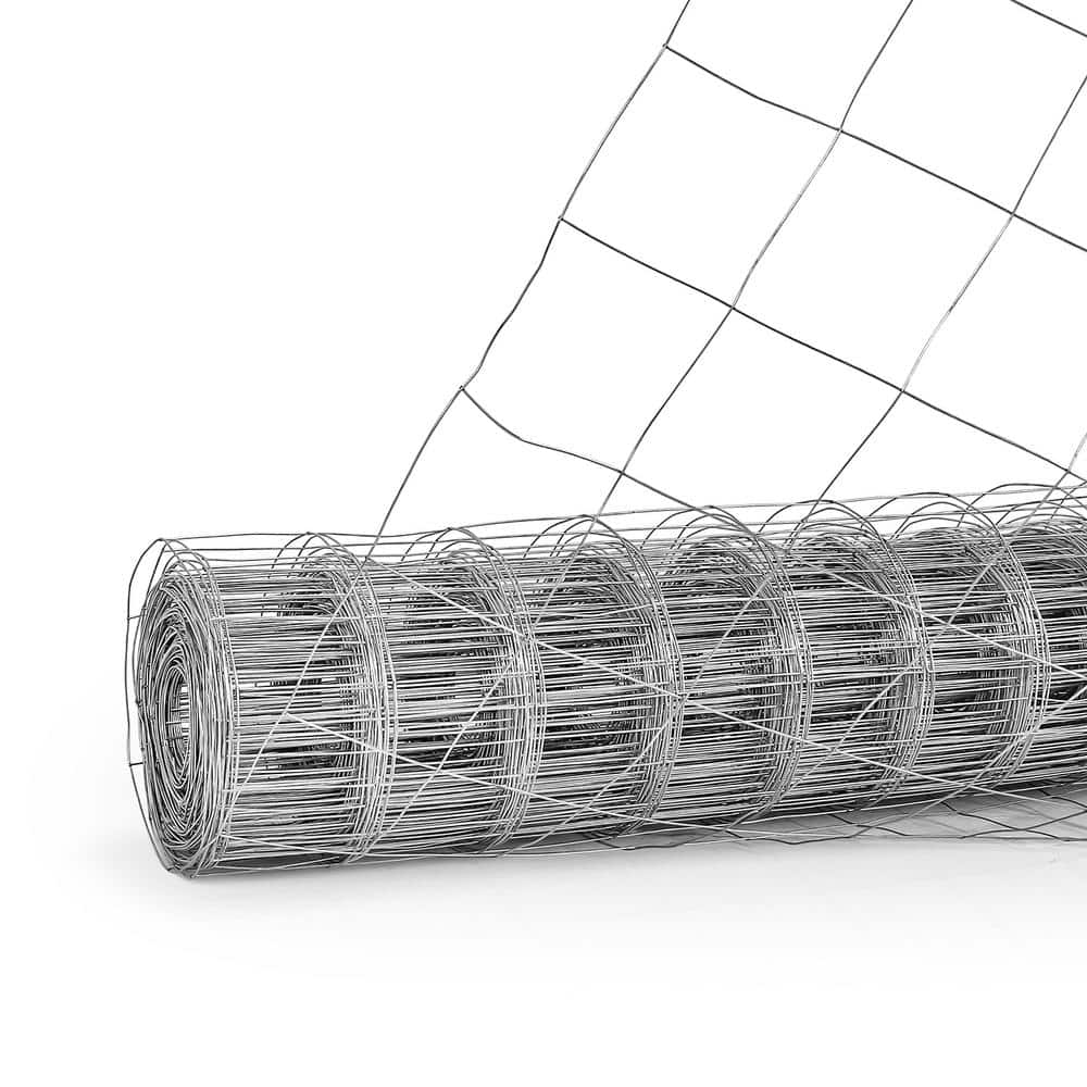 Fencer Wire 6 ft. x 100 ft. 16-Gauge Galvanized Welded Wire Fence with ...