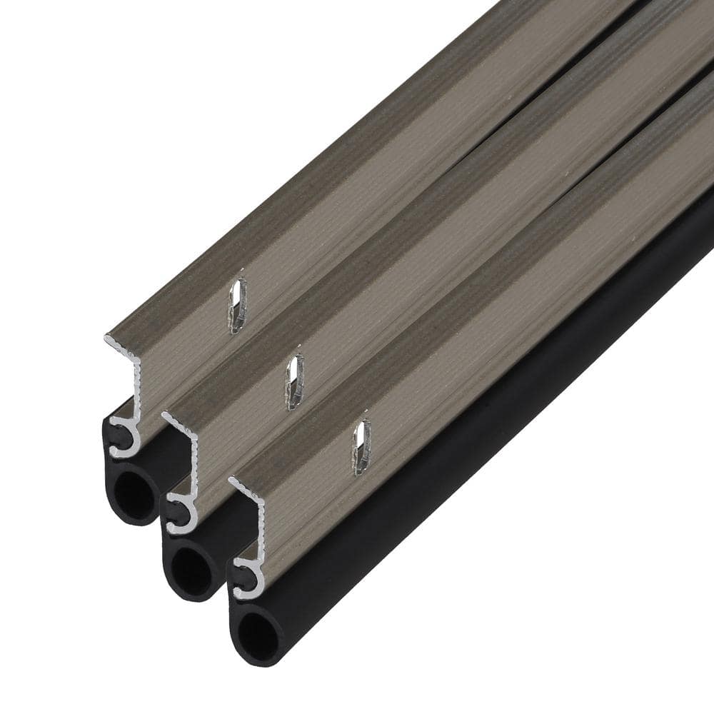 M-D Building Products 1 in. x 84 in. Satin Nickel Screw-On Top and ...