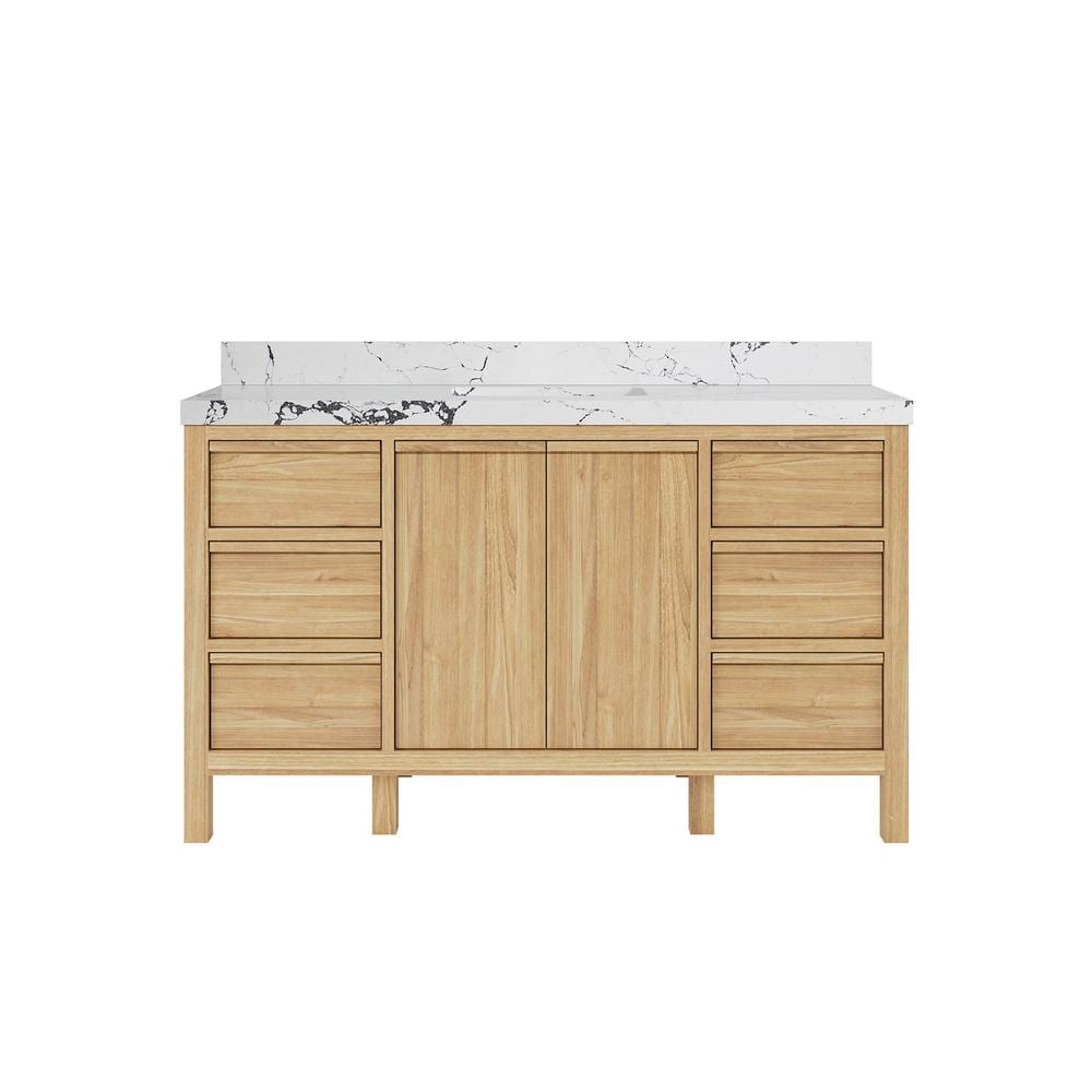 Willow Collections Elizabeth Teak 60 in. W x 22 in. D x 36 in. H Single ...