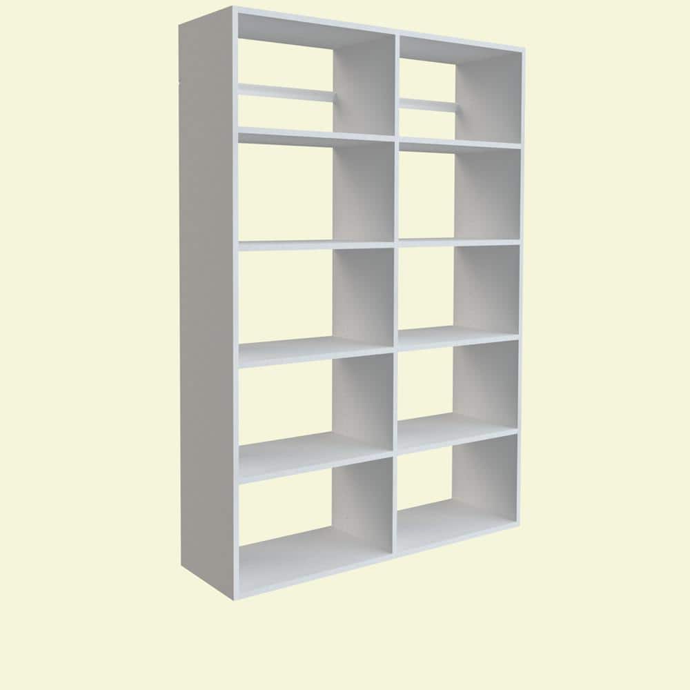 SimplyNeu 72 in. H x 50 in. W White Garage Shelf Storage Kit SNG1-WH ...