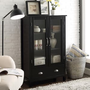 Gracie Black Storage Cabinet with 2 Shutter Doors SKEGL19087C5BK - The ...