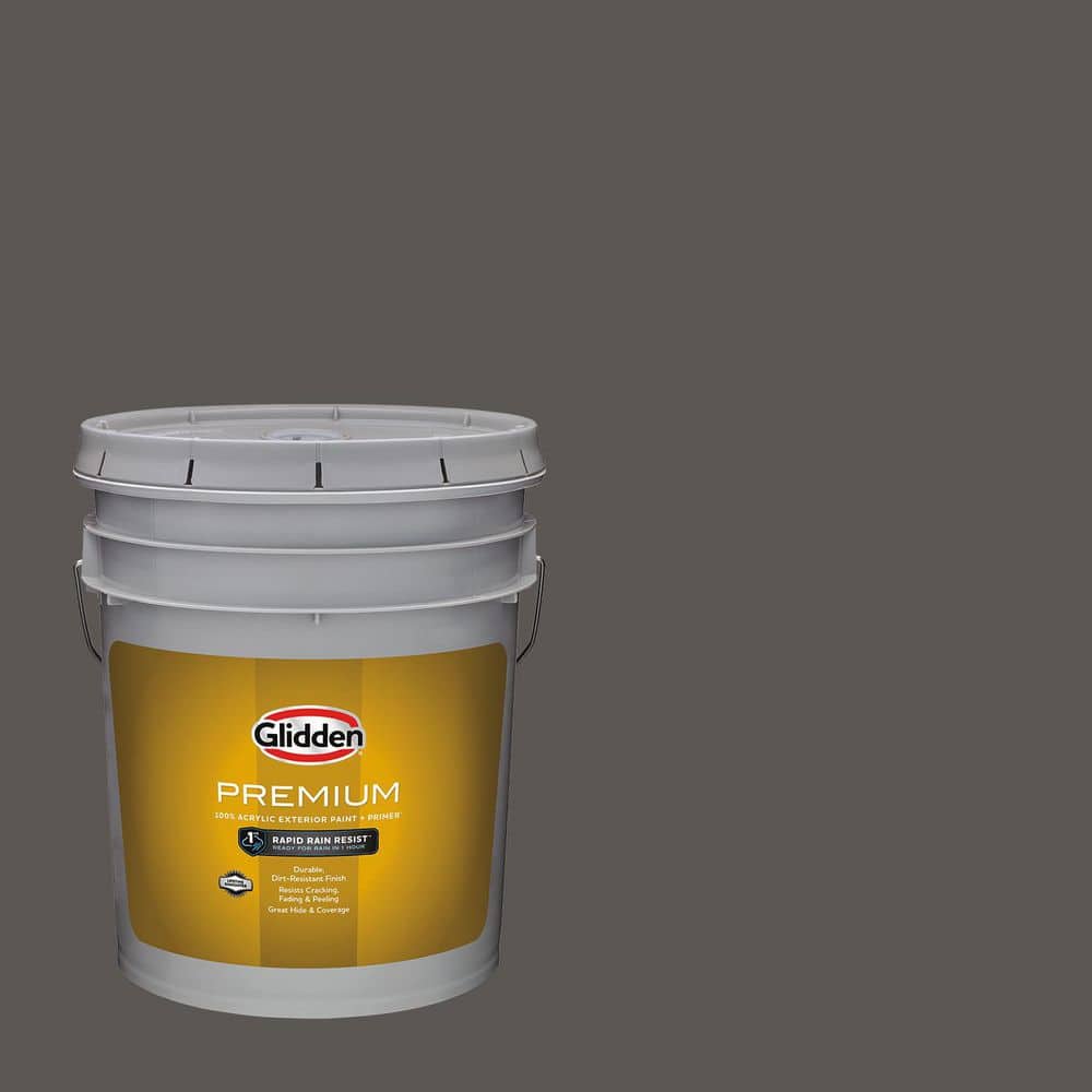 Glidden Premium 5 gal. PPG0998-7 Undercover Satin Exterior Latex Paint ...