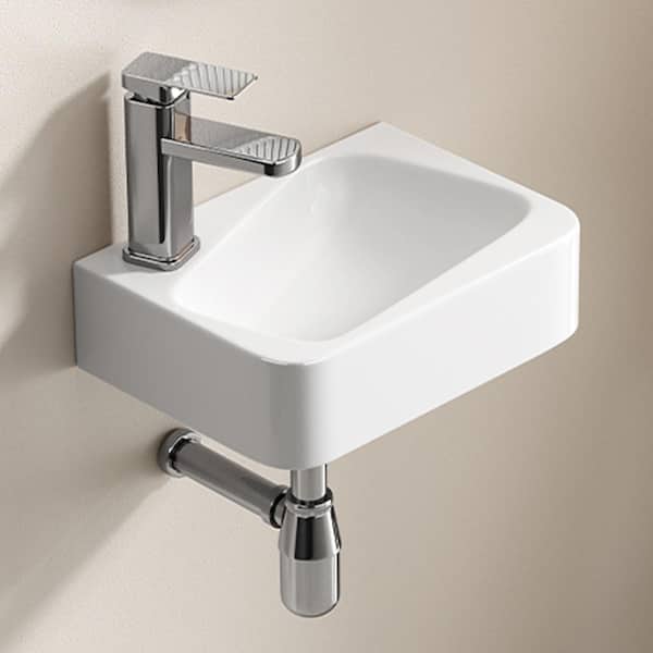 EEN ANDRO TAKIANG INC 14.18 in. Rectangle Ceramic Vessel Bathroom Sink ...
