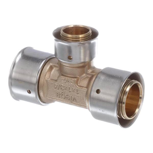 Viega PureFlow 1 in. x 1 in. x 1 in. Press Zero Lead Bronze Tee (10 ...