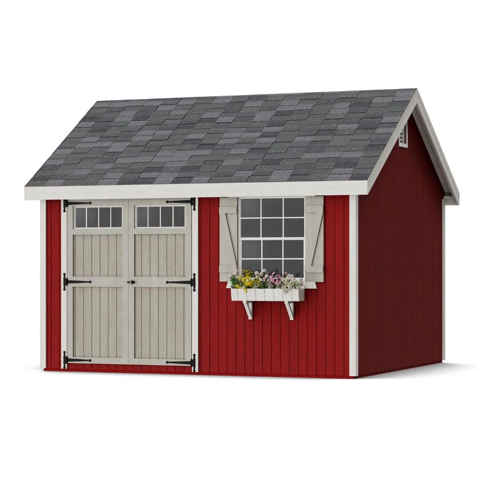 Little Cottage Co. Colonial Pinehurst 12 ft. x 12 ft. Outdoor Wood ...