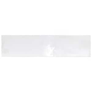 Merola Tile Biarritz White 3 in. x 11-7/9 in. Ceramic Wall Take Home ...