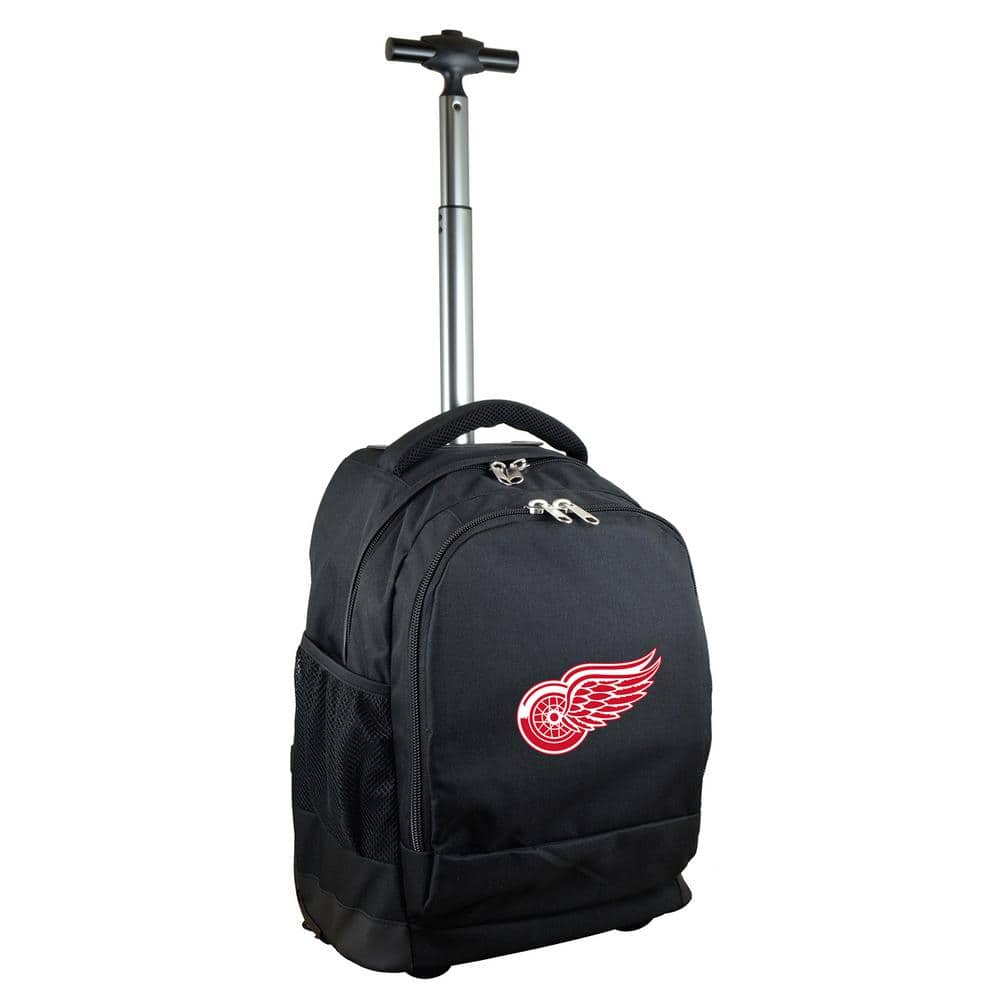 Denco NHL Detroit Red Wings 19 in. Black Wheeled Premium Backpack ...