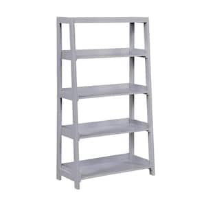 Lazzara Eliza 54 in. Tall White Wood 4 Fixed Shelves Bookcase B2024WH ...