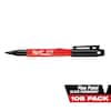 Milwaukee INKZALL Black Fine Point Jobsite Permanent Marker (108-Pack ...