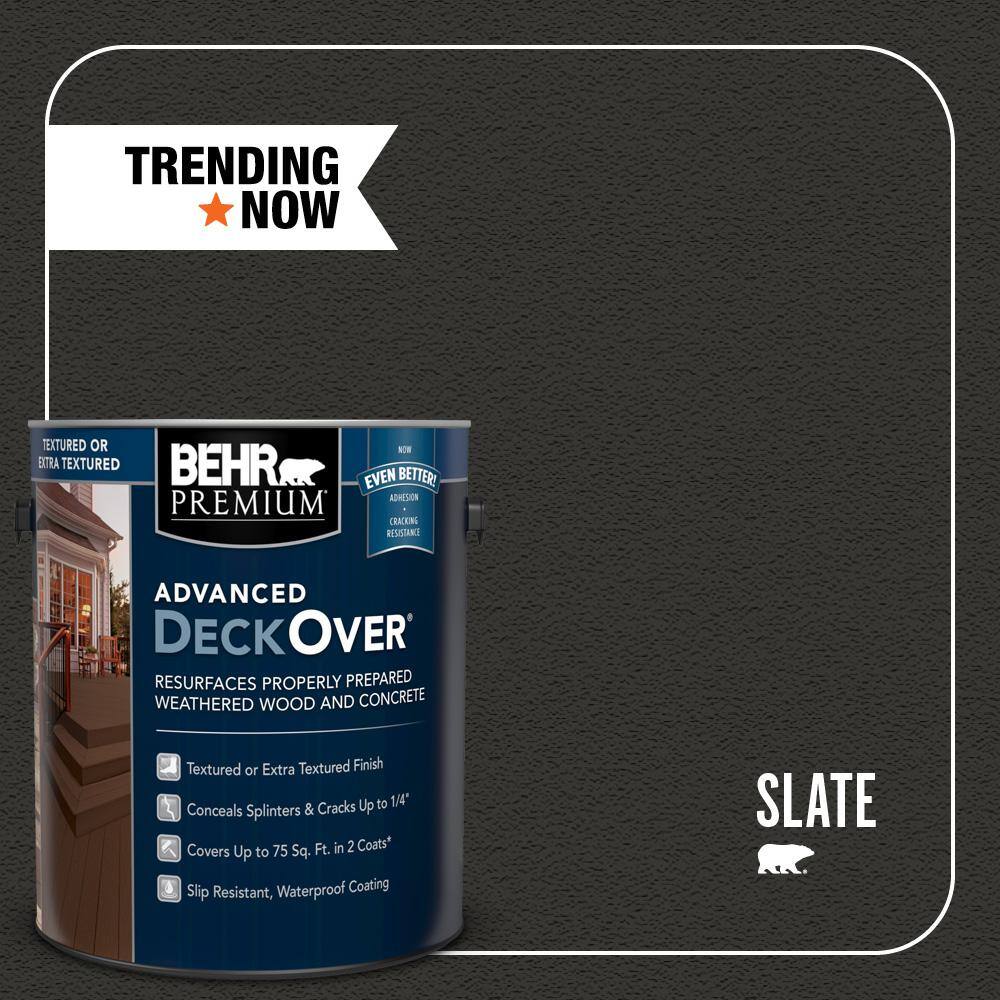 BEHR Premium Advanced DeckOver 1 gal. #SC-102 Slate Textured Solid ...