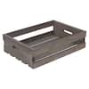 Crates & Pallet 18 in. x 12.5 in. x 4.75 in. Half Crate Finished Gray ...