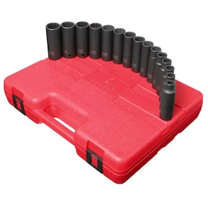SUNEX TOOLS 1/2 in. Drive Extra Deep Socket Set SUN2848 - The Home Depot