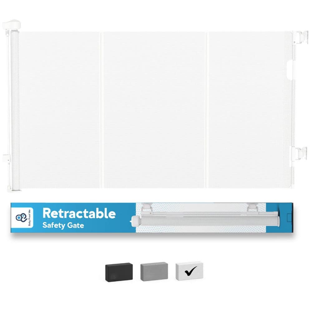 BABY PROOF ME Baby and Pet Retractable Safety Gate, Mesh 71 in. W x 34 ...