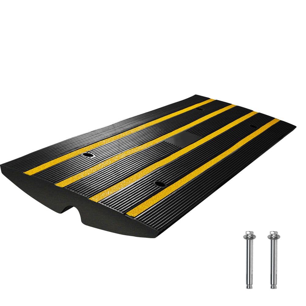SKYSHALO Curb Ramp 2.6 in. Rise Rubber Driveway Ramps Heavy Duty 33069 ...