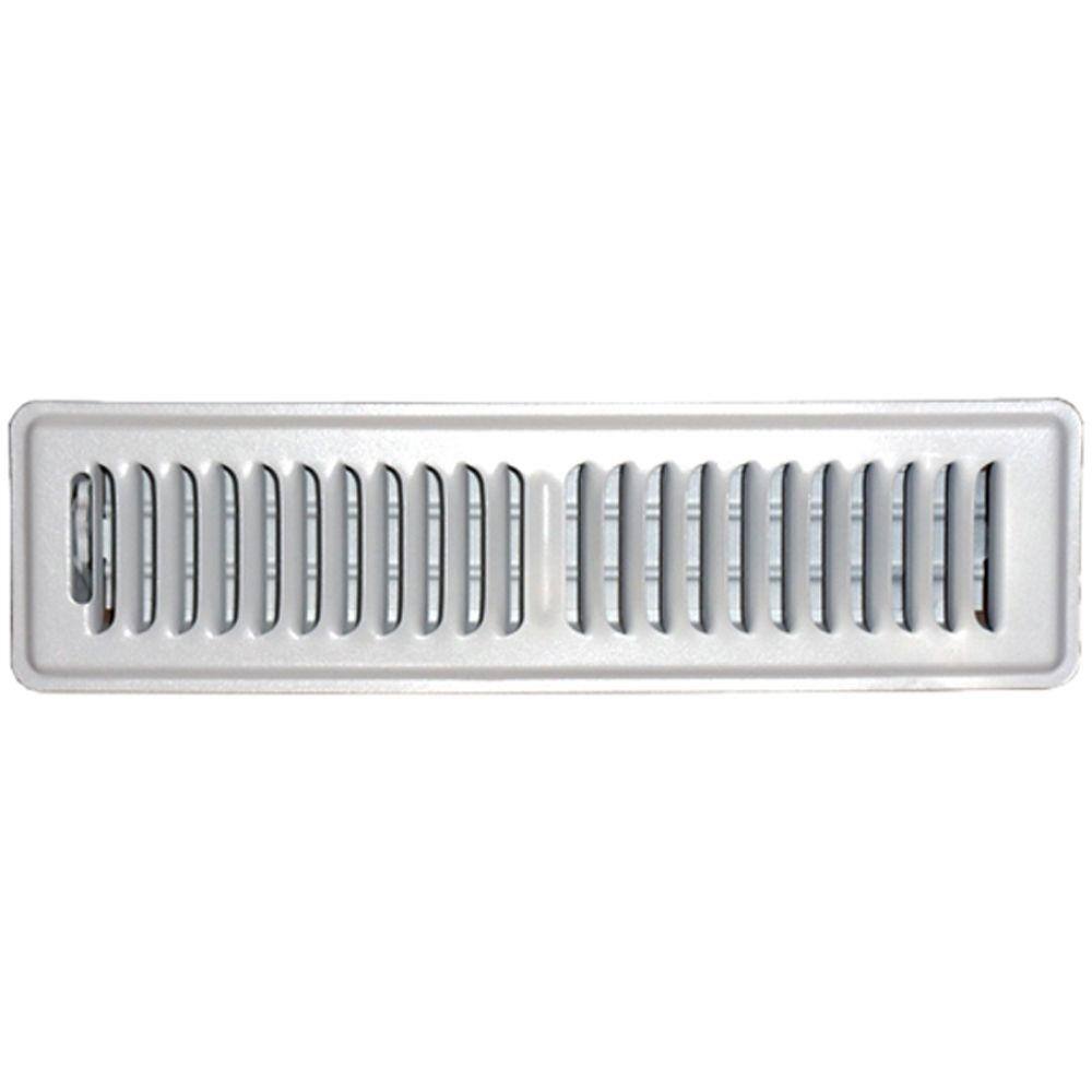 SPEEDI-GRILLE 2 in. x 12 in. Floor Vent Register, White with 2-Way ...